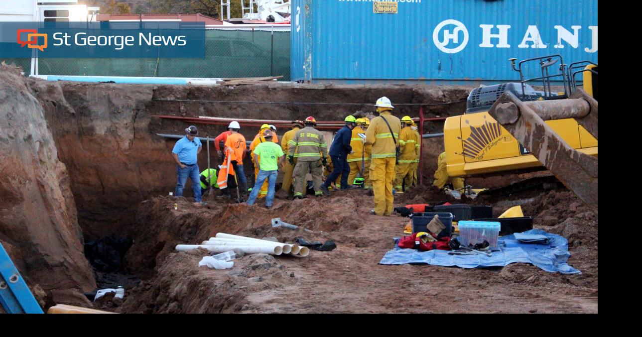 Trench collapses on worker at St. George construction site | Local News ...