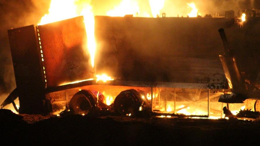 Semi carrying 900 gallons of fuel goes up in flames | Local News ...
