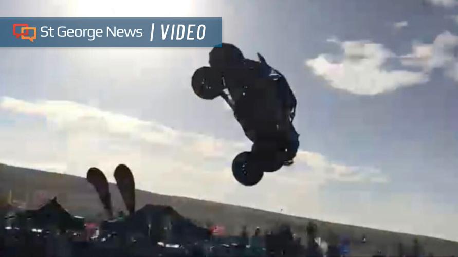 Video: Driver wipes out during world-record UTV jump attempt at Sand ...