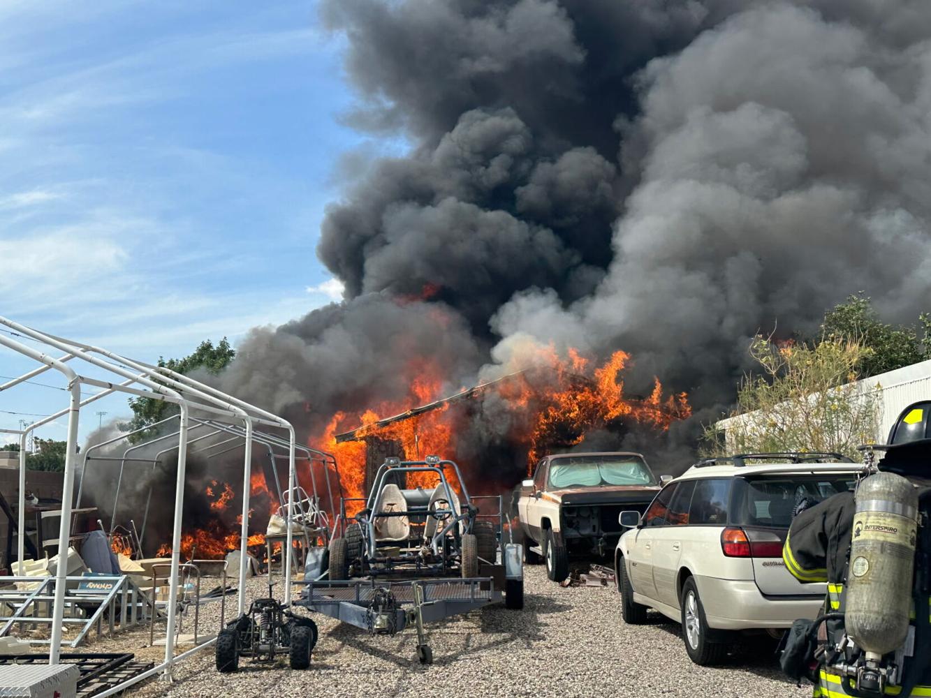 Fast-moving fire threatens homes in Mesquite before crews gain control ...