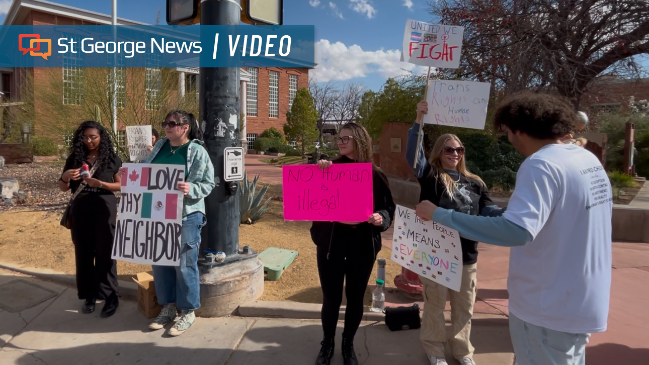 'March for Human Rights': Protesters gather in St. George to oppose ...