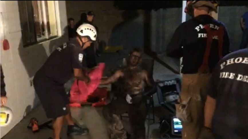 Man rescued from chimney after getting stuck trying to enter home ...