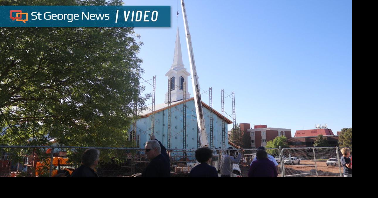 Months after fire, new steeple placed atop quickly rebuilt LDS stake ...
