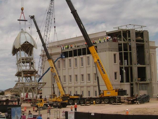 Here comes the steeple: LDS temple gets new top | Life | stgeorgeutah.com