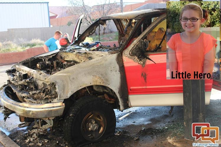 Little girl saves the day when truck catches fire in Washington Friday ...