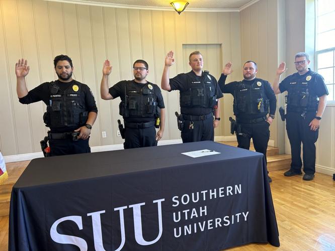 SUU Police Department swears in 5 new officers, nearly doubling force ...
