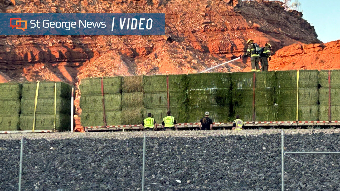 Hay bales spontaneously combust, St. George firefighters respond on I ...