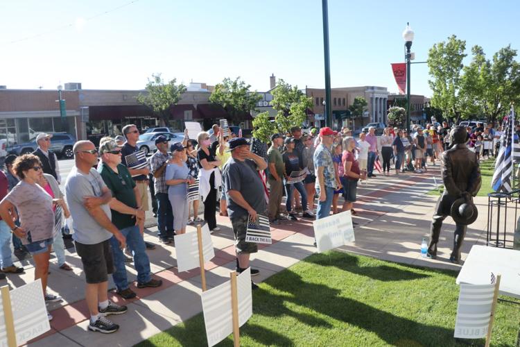 ‘We are grateful for their sacrifice’: ‘Back the Blue’ protest attracts ...