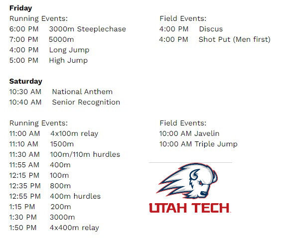 Utah Tech hosts 1st-ever college track and field meet this weekend at ...