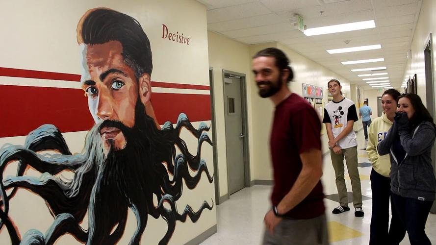 Diamond Ranch teacher goes for slam dunk, inspires student artists ...