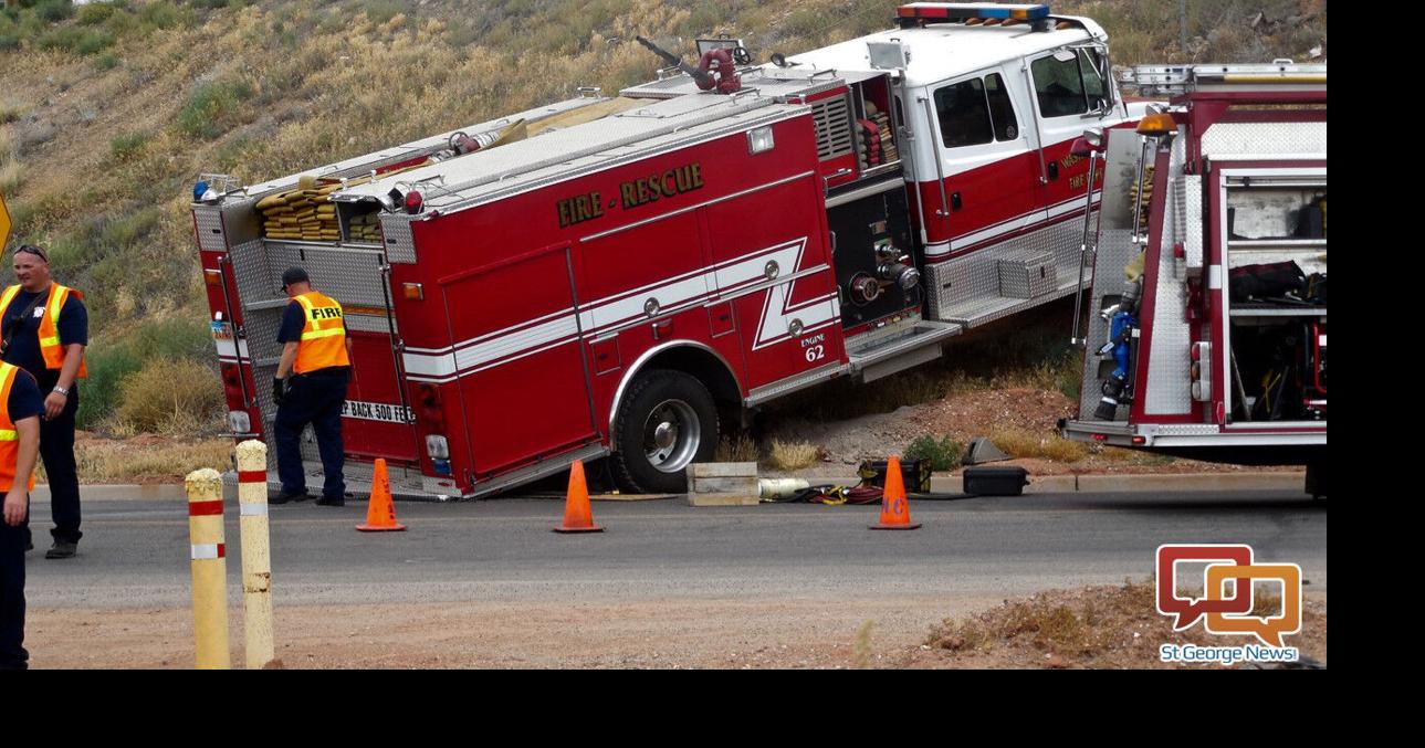 Driverless fire truck runs away, rolls up embankment | Local News | stgeorgeutah.com
