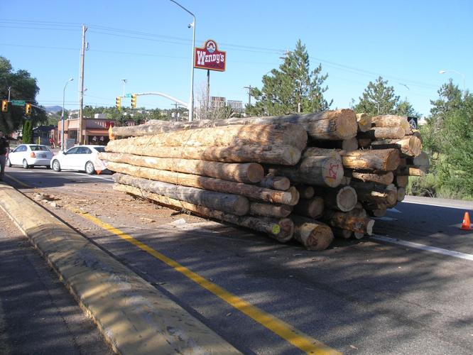 Log truck loses load; blocks on ramp and off ramp in Cedar City | News ...