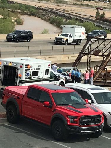 Dizzy driver crashes into pedestrian bridge after mistaking gas pedal ...