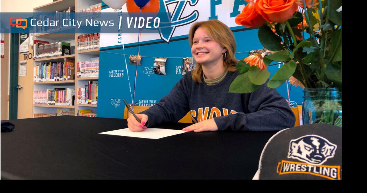 Cedar City grappler pins down women’s wrestling scholarship at Snow ...