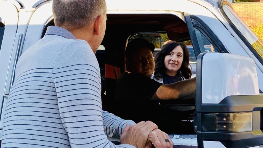 ‘The smiles are worth it’: 230 pies handed out at Larkin Group pie-thru ...