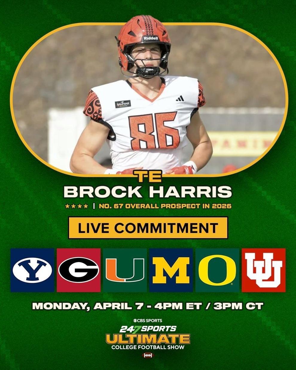 Pine View tight end Brock Harris, No. 1 football recruit in Utah ...