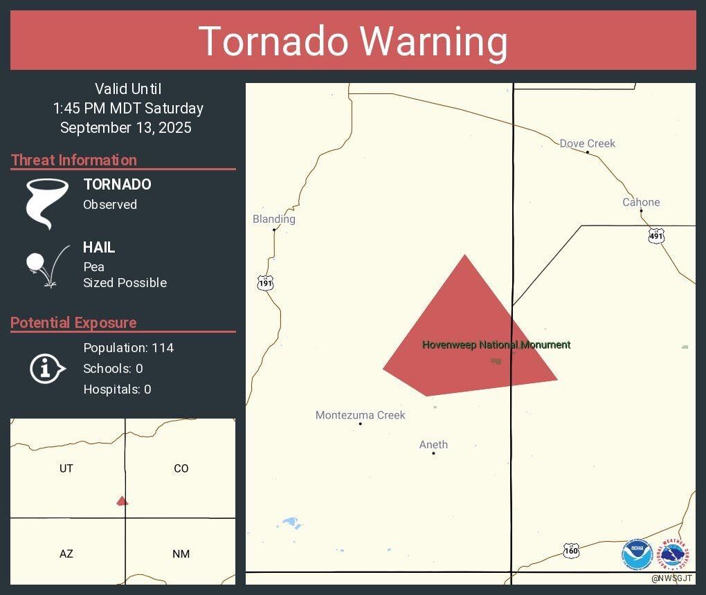 UPDATED: Tornado touches down in Southeast Utah, reportedly destroys 3 ...