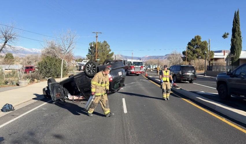 1 injured after car rolls in multivehicle Hurricane crash | News ...