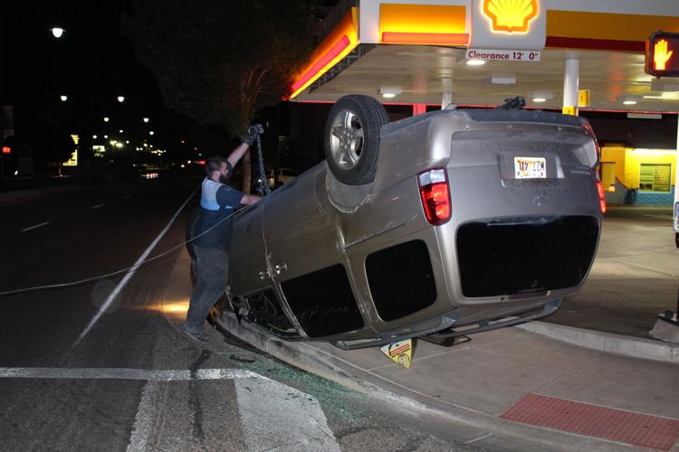 Minivan flips on St. George Boulevard; uninjured driver crawls out ...