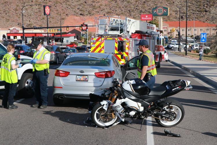 Motorcyclist rear ends car on St. George Boulevard | Local News ...