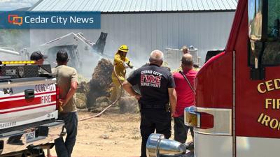 Metal grinder sparks haystack fire in Cedar City, officials say | Local ...