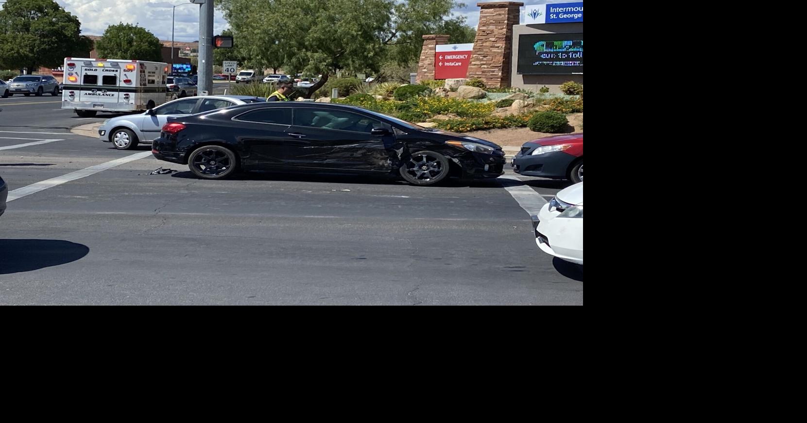 Failure to yield causes 3-car collision at busy St. George intersection ...