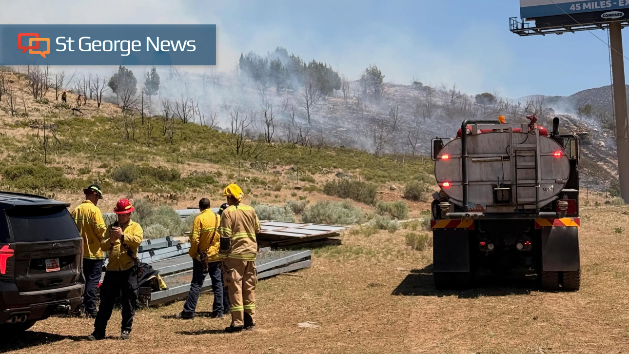 Wildfire ignites near I-15 in Southern Utah, causing temporary lane ...