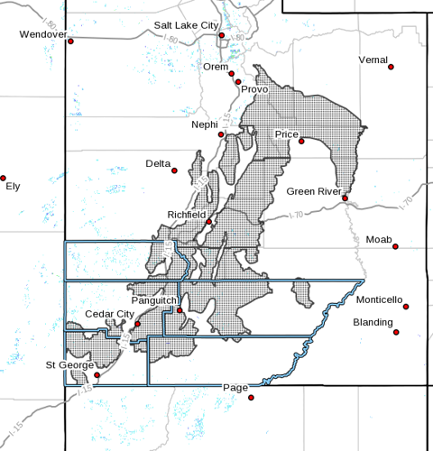 Southern Utah mountains, Cedar City included in winter weather, wind ...