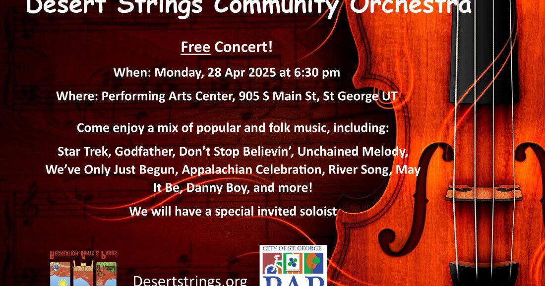 Desert Strings Community Orchestra’s free folk music concert | Announcements | stgeorgeutah.com