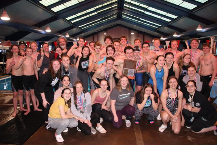 Canyon View boys swim team wins Region 12 championship; Falcon girls ...