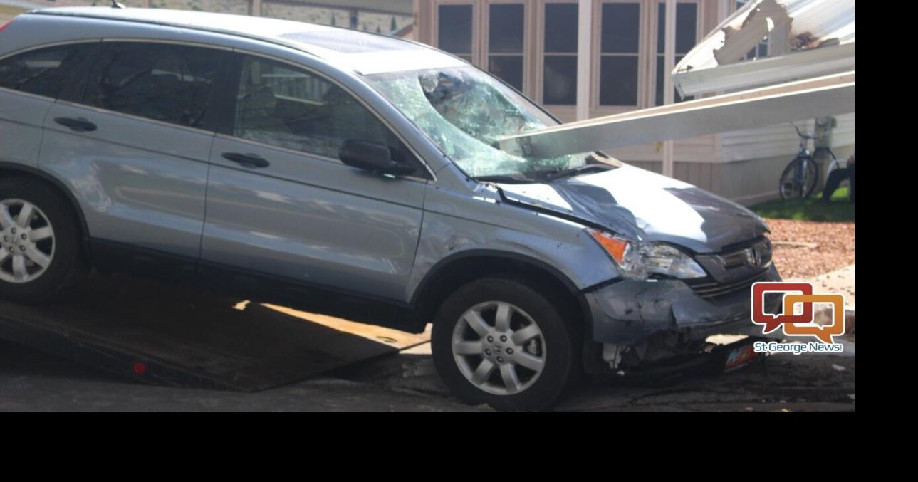 Beam crashes through windshield when driver mistakes gas for brake ...