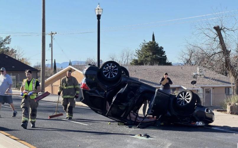 1 injured after car rolls in multivehicle Hurricane crash | News ...