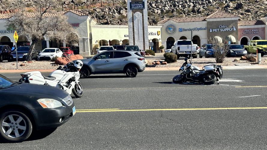 St. George motorcycle officer heading to crash gets struck by another ...