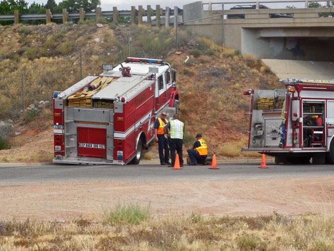 Driverless fire truck runs away, rolls up embankment | Local News | stgeorgeutah.com