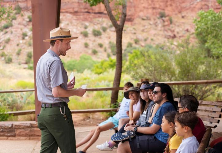 Rangers at Zion National Park help visitors connect with the park ...