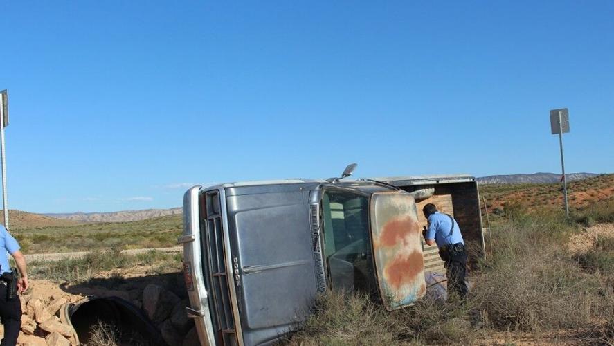 Truck rolls on Mt. Trumbull Loop after driver hits the brakes and loses ...