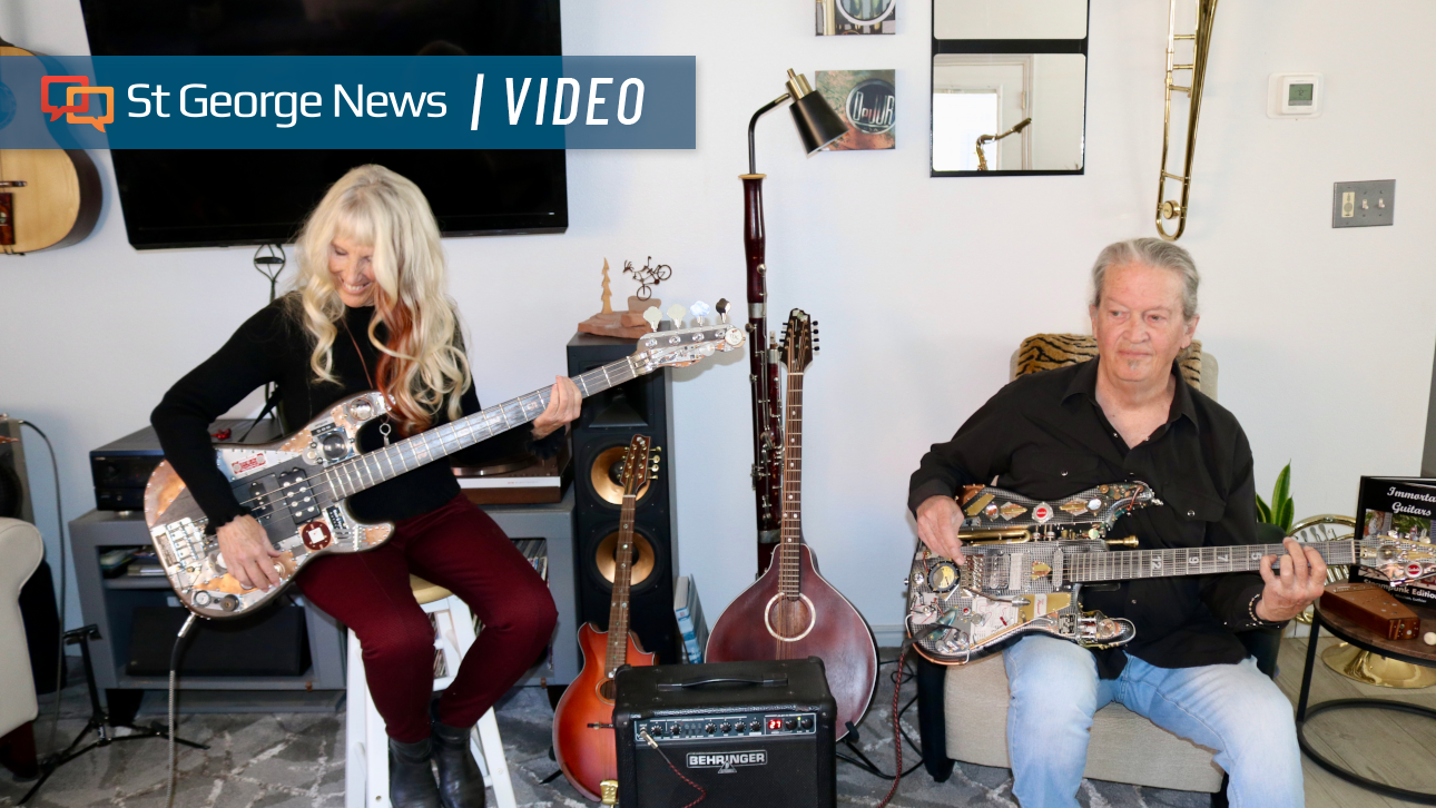 Immortal Guitars: Ivins couple transforms vintage projectors and ...