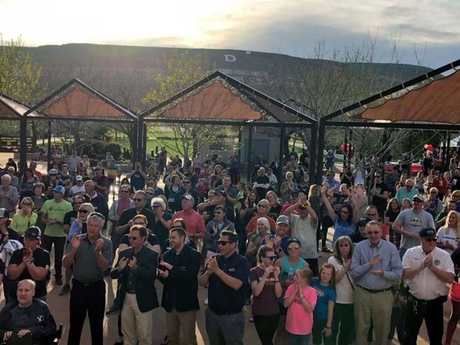 ‘The world is already here’; Crowd gathers to welcome Ironman 70.3 ...