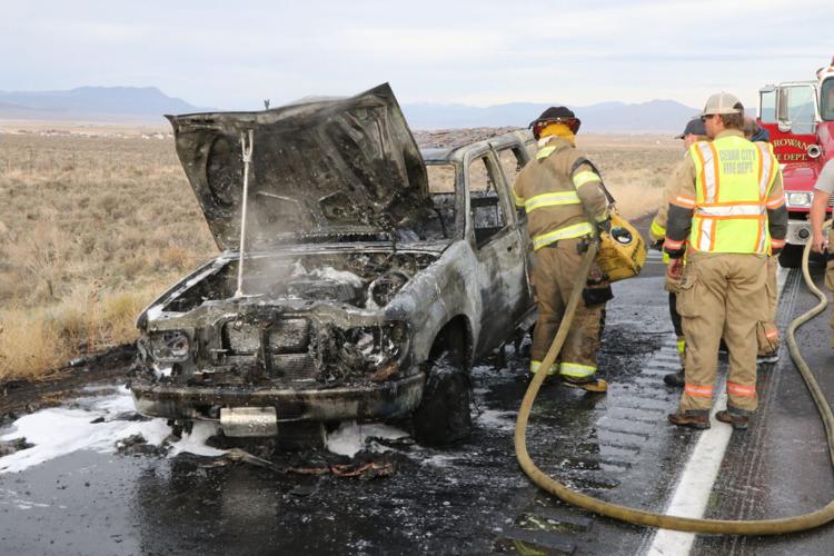 SUV catches fire and burns on I-15 near Parowan | Flood And Fire ...