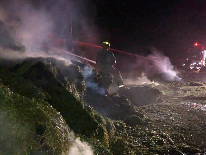 Spontaneously combusting hay causes barn fire at Newcastle dairy farm ...