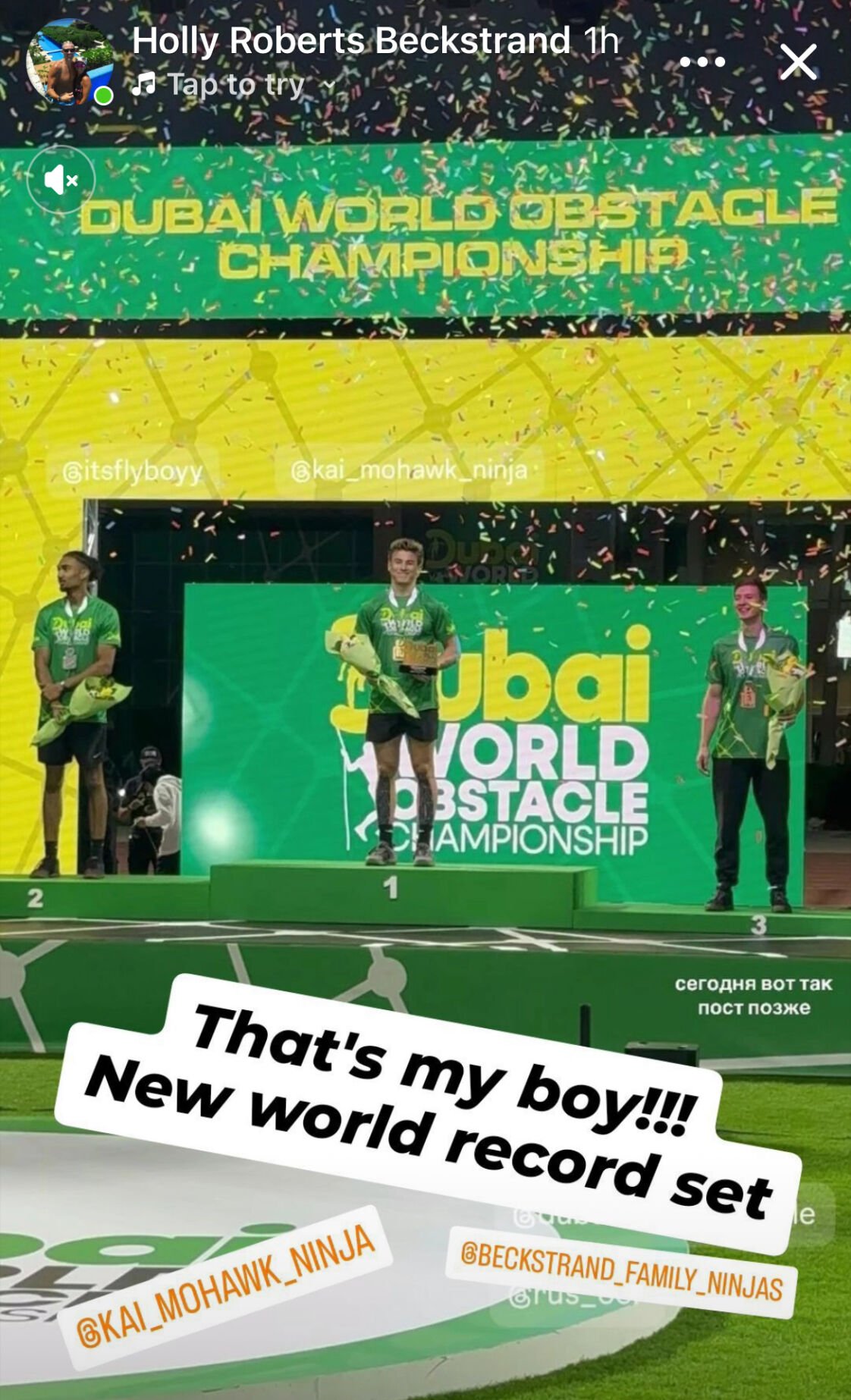 St. George teen wins Dubai World Obstacle Championships, sets world ...