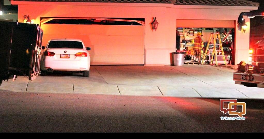 Explosion knocks garage door off its hinges, causes fire | Flood And ...