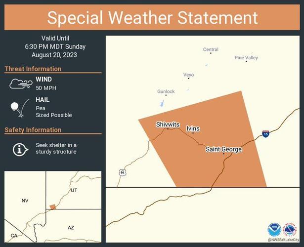 Weather warning for wind, hail issued for St. George from Tropical ...