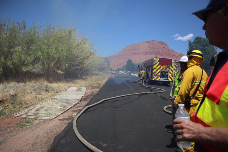 Multiple agencies respond to rapidly spreading brush fire that causes ...