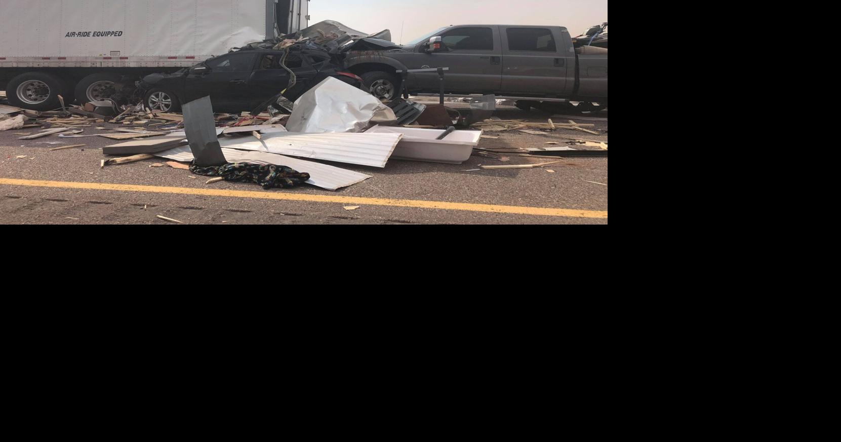 UPDATED: Dust storm causes massive pile-up on I-15 in Southern Utah; 8 ...