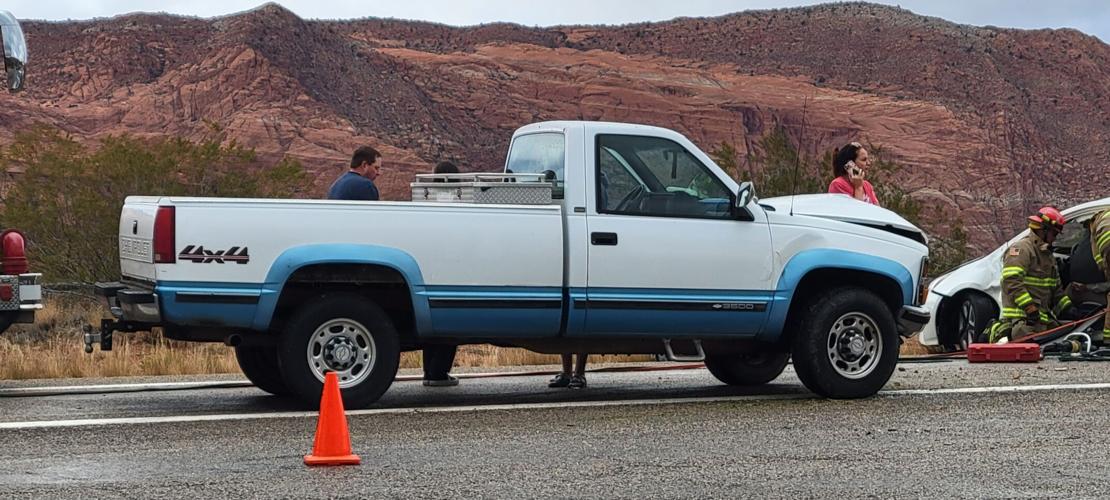 T-bone collision between pickup and Prius culminates a slipping and ...