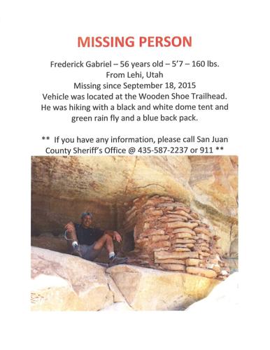 MISSING: 56-year-old Frederick Gabriel | Local News | stgeorgeutah.com