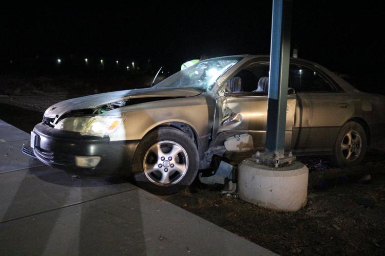 Car hits light pole on Old Highway 91 | Local News | stgeorgeutah.com