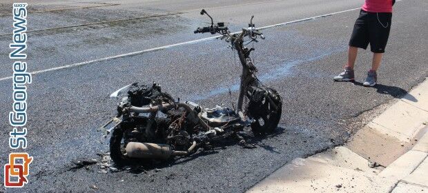 Scooter obliterated by fire | News | stgeorgeutah.com