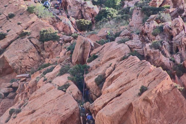 Trapped climber sleeps at edge of 600-foot cliff overnight | Local News ...
